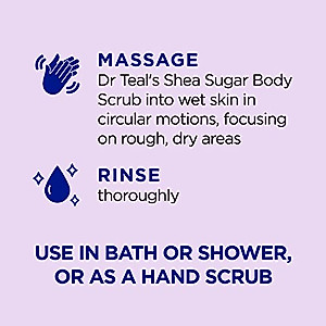 Dr Teal's Shea Sugar Sleep Scrub, with Melatonin, Lavender, & Essential Oils, 19oz (Pack of 3)