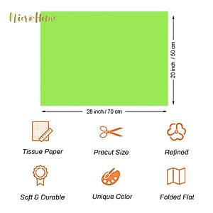 NICROHOME 24 Sheets Halloween Wrapping Paper in 4 Colors, 20 x 28Inch Dark Tissue Paper for Gift Bags, Box Wrapping, Wrapped Small Gifts, DIY Craft