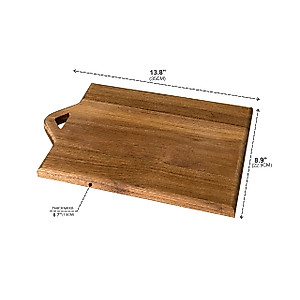 13.8 x 8.9 x0.71 Inch Acacia Wood Cutting Board Wooden Chopping boards Wood Serving Boards for Kitchen Home Party