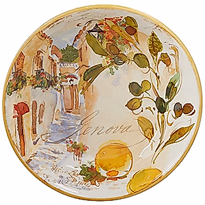 Certified International Piazzette 9.25" Soup/Pasta Bowls, Assorted Designs, Set of 4