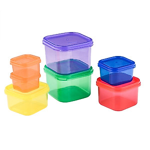 FIXBODY 7PCS Portion Control Containers, Color-Coded Labeled, 21 Day Lose Weight System (Use Guide, 21 Day Tracker and Recipe Ebook Include)