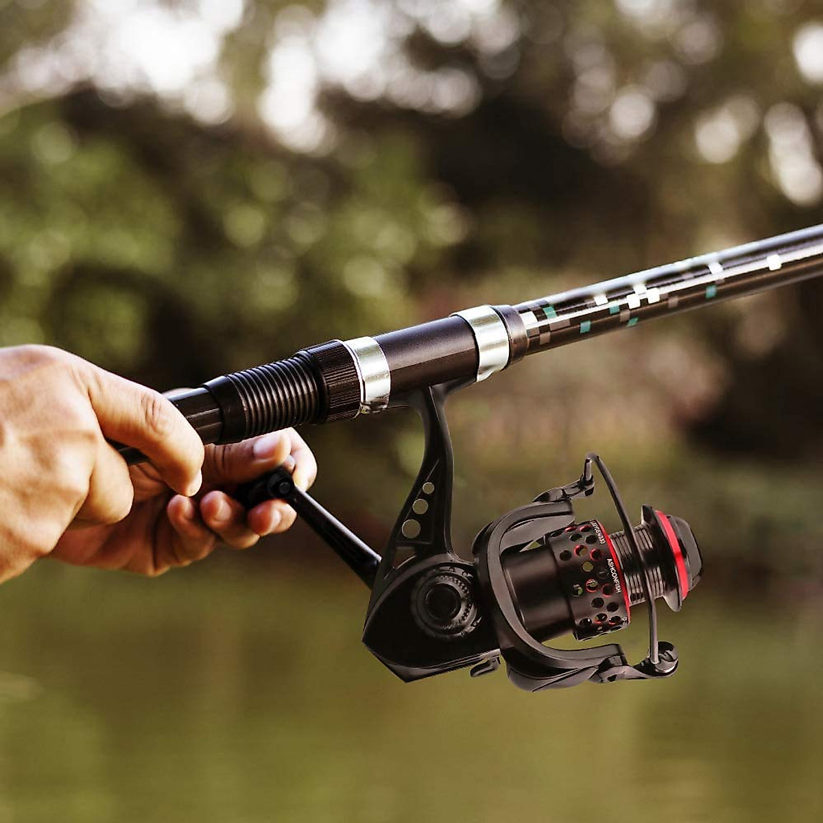 Ashconfish Spinning Reel, Saltwater Spinning Fishing Reels, Freshwater Fishing Reel, Ultra Lightweight Body, 8 Stainless Steel BB, 5.0:1 Gear Ratio, Max 17.6lbs Drag, Come with 109Yards Braided Line