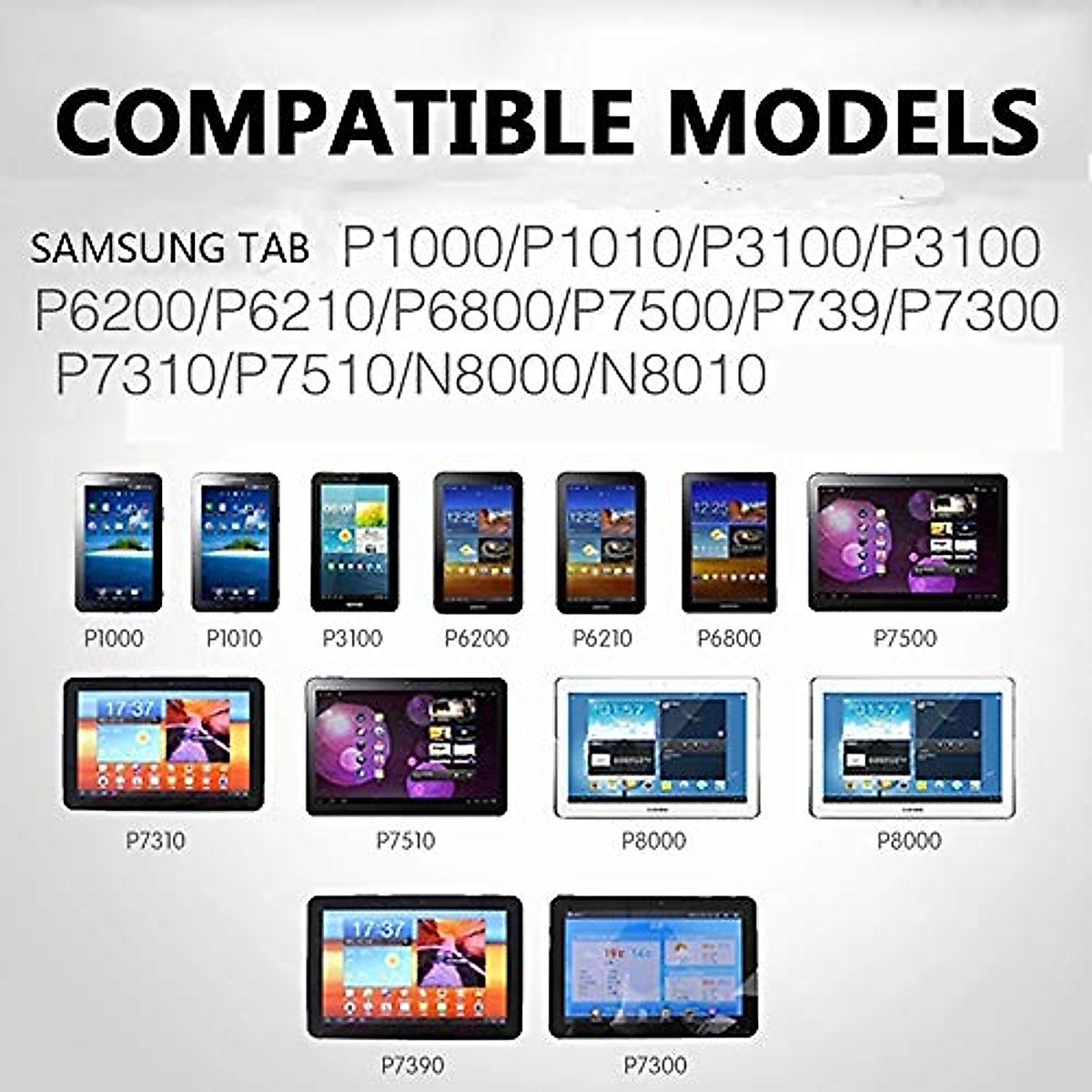 6.6ft 30 Pin Charging Power Supply Galaxy Tablet USB Charge Cable Cord - for Samsung Galaxy-Tab-2 10.1 8.9 7.7 7.0 Plus Note-Tab 10.1 USB Charger Cable GT-P5113 GT-P3113 GT-N8013 GT-P7510 SGH-I497