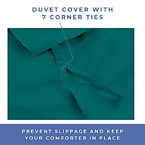 Kotton Culture 4 Piece Bed in a Bag Set 100% Egyptian Cotton 600 Thread Count Duvet Cover Pillow Shams & Fitted Sheet with Extra Deep Pocket Soft Bedding (Queen, Light Blue)