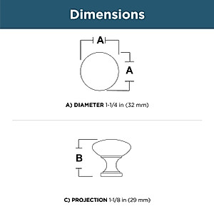 Franklin Brass Mushroom (10-Pack) Cabinet Knobs Champagne Bronze Drawer Knobs Kitchen Cabinet Knobs for Dresser Drawers Pulls and Knobs 1-3/16" Closet Door Gold Knobs P42354Z-CZ-B