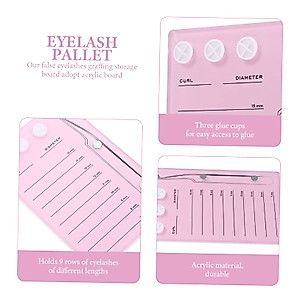 FRCOLOR 5pcs Magnetic Eyelash Board False Eyelashes Fake Eyelashes Tools Makeup Supplies Eyelash Display Pallet Eyelash Grafting Supplies Eyelash Supplies Eyelash Curler Acrylic With Scale