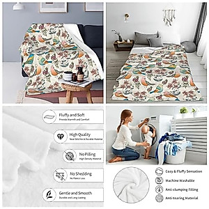 Bird-Blanket Super Soft Throw Blanket for Couch Bed Sofa Cozy Flannel Fuzzy Blanket Plush Throw Blankets for Women Men Gifts Travel Blanket for All Seasons, 40"x30"