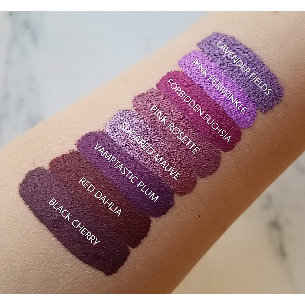 Aromi Sugared Mauve Metallic Liquid Lipstick, Purple Pink Lip Color with Shimmery Finish, Raspberry Mulberry Lipstick, Long-Lasting, Smudge Proof (Sugared Mauve)