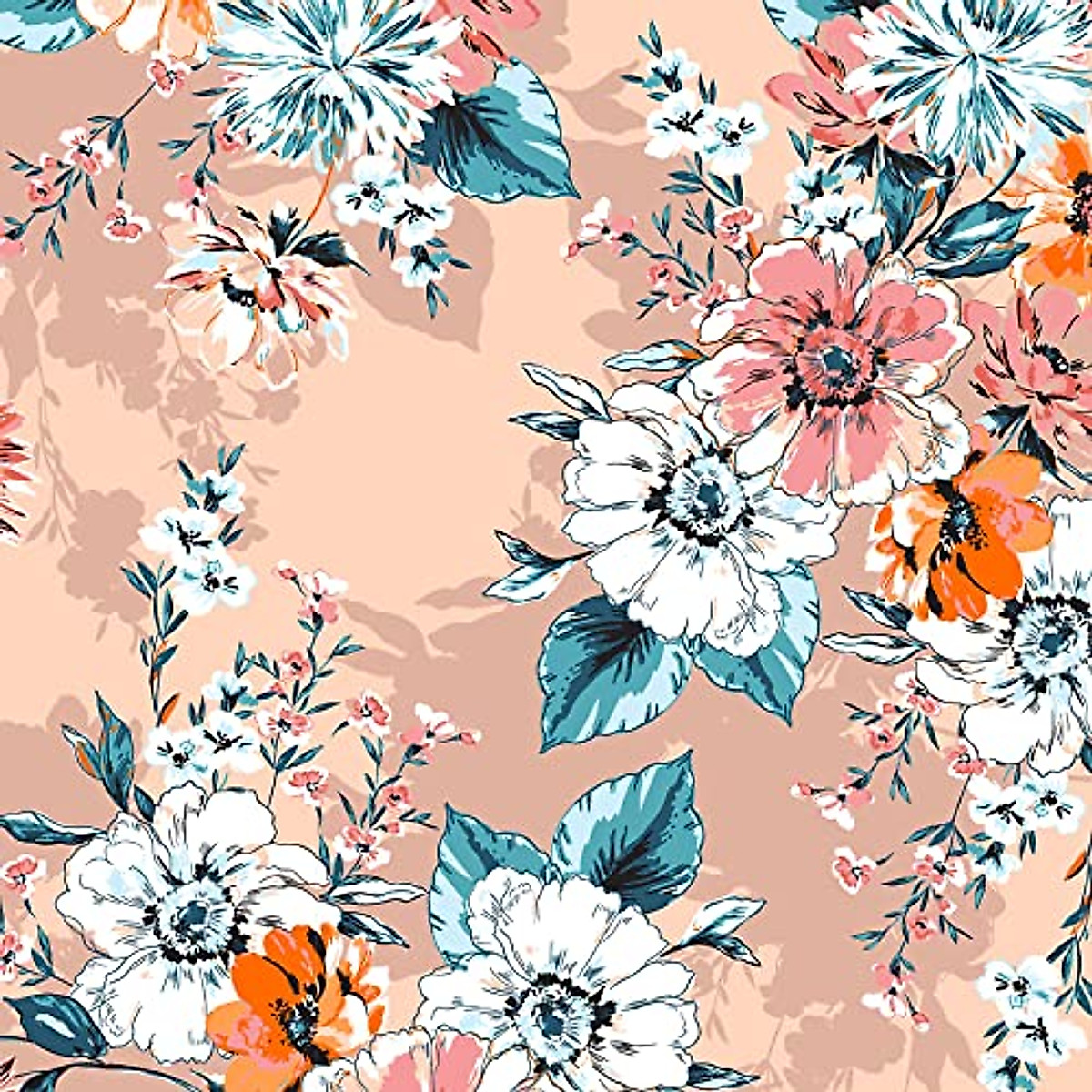 Vera Bradley Women's Performance Twill Zip ID Case Wallet, Peach Blossom Bouquet, One Size