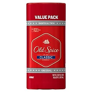 Old Spice Classic Original Scent Deodorant for Men, 3.25 oz (Pack of 2)