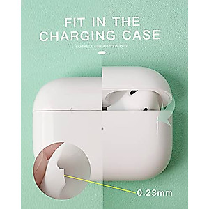 Brujula 3 Pairs AirPods Pro Ear Tips Ear Hooks Covers, Reduce Pain, Silicone Accessories, Anti-Slip Replacement Ear Tips, Fit in The Charging Case (S)
