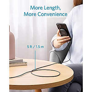 Anker Magnetic Wireless Charger, 5ft USB-C Cable with Detachable USB-A Connector, PowerWave Magnetic Pad Slim Only for iPhone 14/14 Pro/14 Pro Max/13/13 Pro Max (No AC Adapter)