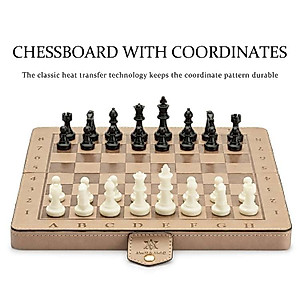 A&A Magnetic Travel Chess Set w/Folding Chess Board, Educational Toys for Kids and Adults - 8"(20cm) * 8"(20cm) Board