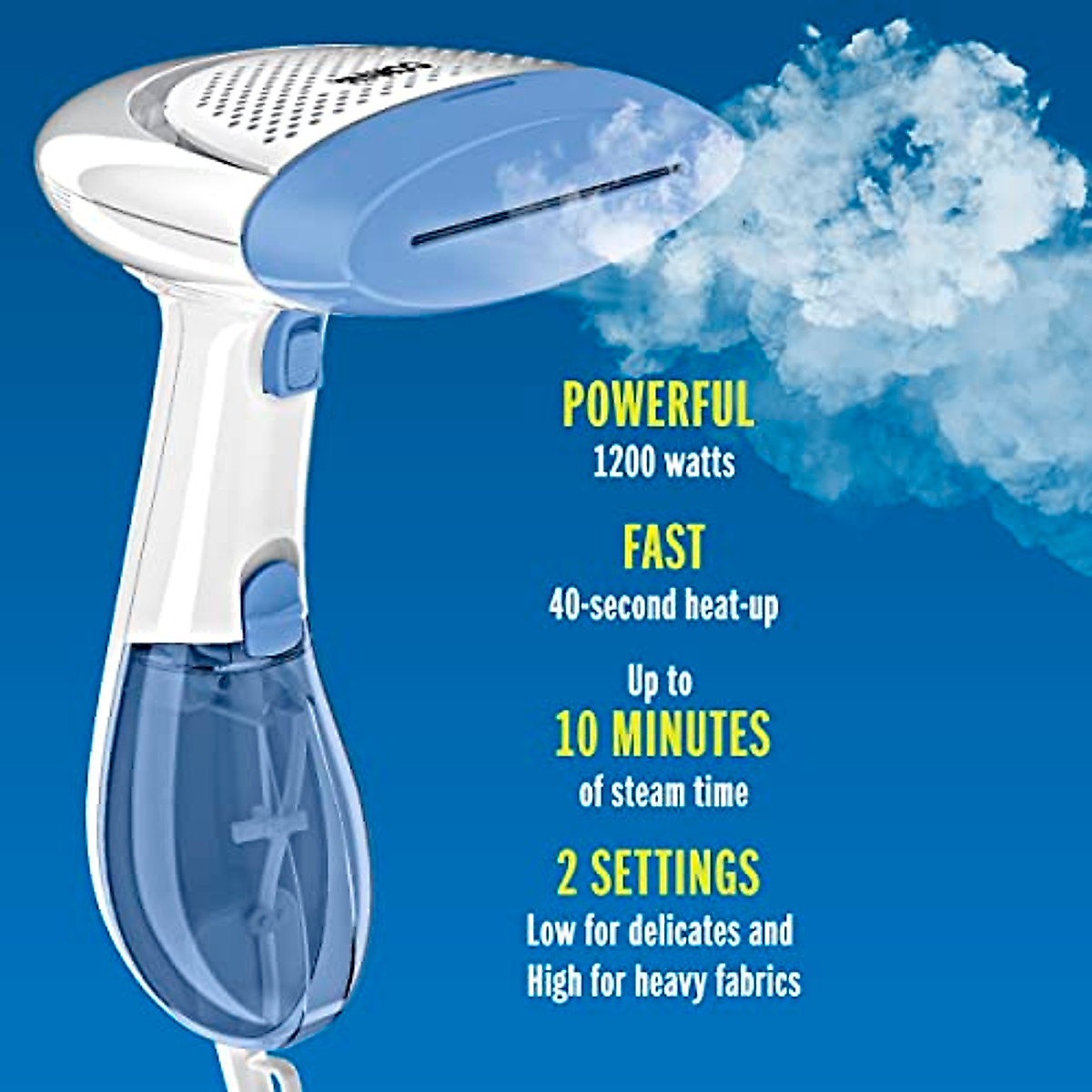 Conair Handheld Garment Steamer for Clothes, ExtremeSteam 1200W, Portable Handheld Design