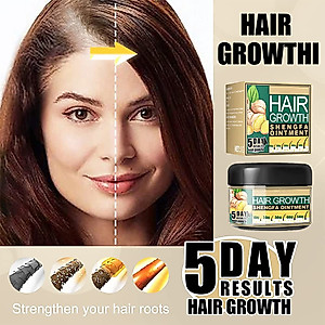 Instagrow Hair Growth Ginger Cream, 30g Ginagen Hair Regrowth Ginger Extract Cream, Natural Hair Growth Ointment, Nourishing Scalp Hair Loss Treatment, for Thinning Hair Men Women (5pcs)