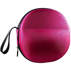 CASEBUDi Large Hard Headphone Case | Compatible with Sony, Sennheiser, Beats & More | Pink Ballistic Nylon