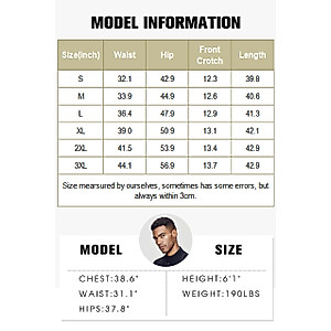 COOFANDY Men's Chino Pants Modern Lightweight Elastic Waist Relaxed-Fit Trousers Big and Tall(Deep Grey, S)