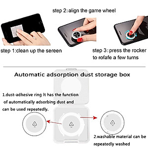Vakili Mobile Phone Game Joystick Metallic Plated Game Control Touch Screen Joypad Game Controller for iPad iPhone Android Mobile Tablet 2PACK