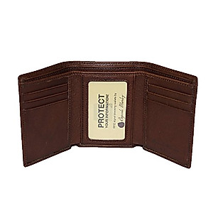 Osgoode Marley Cashmere RFID Blocking Mens Tri-Fold Leather Wallet (One Size, Espresso)