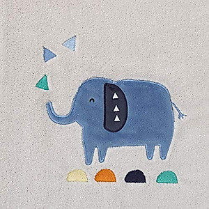 Carter's Modern Jungle Pals Super Soft Gray Elephant Baby Blanket