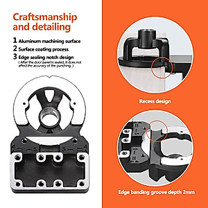Adoles 35mm Concealed Door Hinge Jig， Accurate Locking Cabinet Hinge Jig，Aluminum Alloy DIY Pocket Hole Jig，2 Retaining Clips，Adjustable Quick Punch Cabinet Hardware Jig