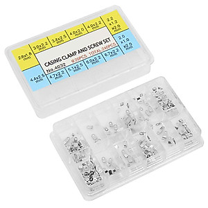 240pcs Watch Case Clamp Adapter Watch Crown Parts for 2824 2836 2846 Housing Movement Fixing Screw Washer