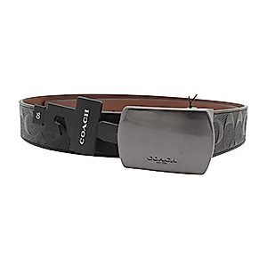 Coach Men's Plaque Buckle Cut-To-Size Reversible Belt, 38mm