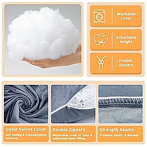 Chilling Home Pregnancy Pillows, C Shaped Full Body Pillow for Pregnancy 59 Inch Maternity Pillow for Pregnant Women, Pregnancy Must Haves Pregnancy Pillows for Sleeping with Removable Cover