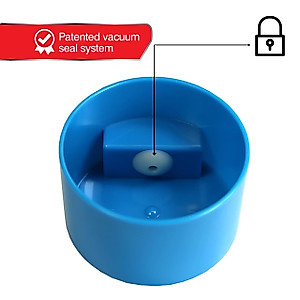 Minivac - 10g to 30 grams Airtight Multi-Use Vacuum Seal Portable Storage Container for Dry Goods, Food, and Herbs - Light Blue Cap & Black Body