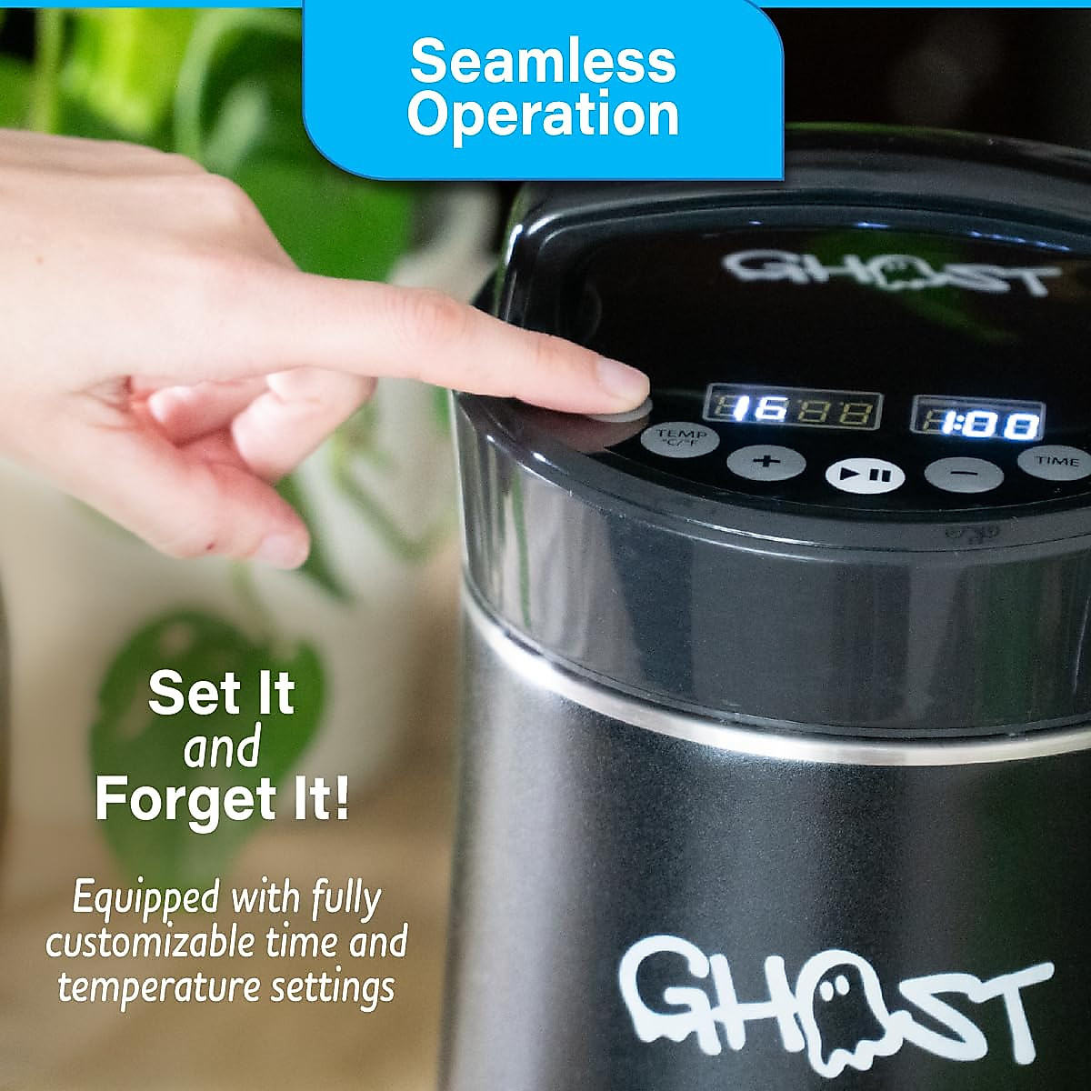 Ghost Infuser - Herbal Botanical Extractor and Oil Infusion Machine - Fully Customizable Settings - Easy to Use to Make Your Own Infused Oil Edibles & Treats