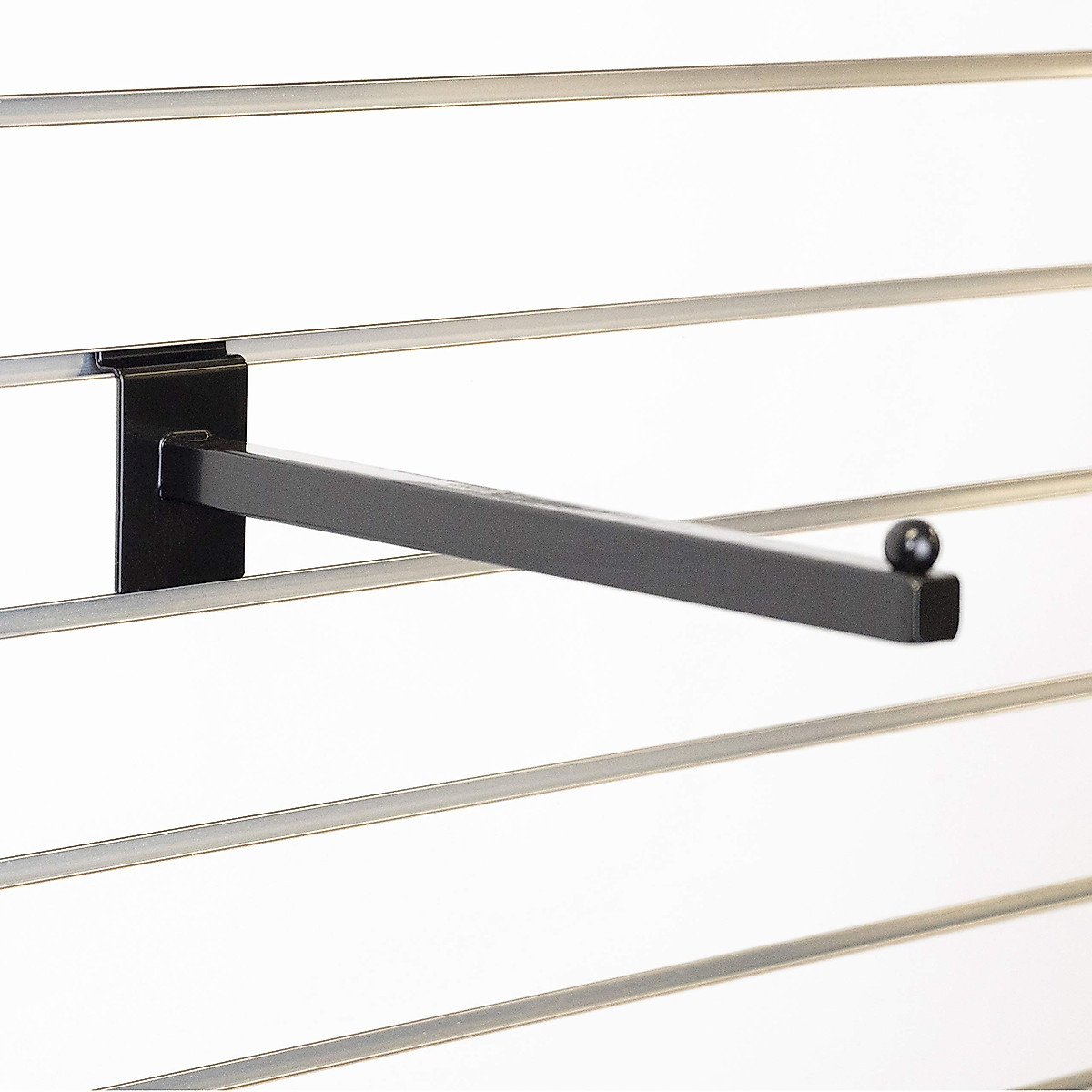 12" Square Faceout Display Attaches to Slatwall - Used for Displaying Clothing, Accessories and Housewares (Quantity 5) (5, Black)