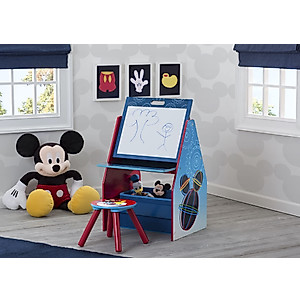 Delta Children Kids Easel and Play Station – Ideal for Arts & Crafts, Drawing, Homeschooling and More - Greenguard Gold Certified, Disney Mickey Mouse