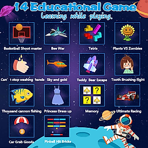 Kids Smart Watch for Boys Girls Game Smartwatch with 14 Educational Games HD Dual Camera Touchscreen Music Video Player 12/24 Hr Alarm Clock Pedometer Toddler Watch Learning Toys (Blue)