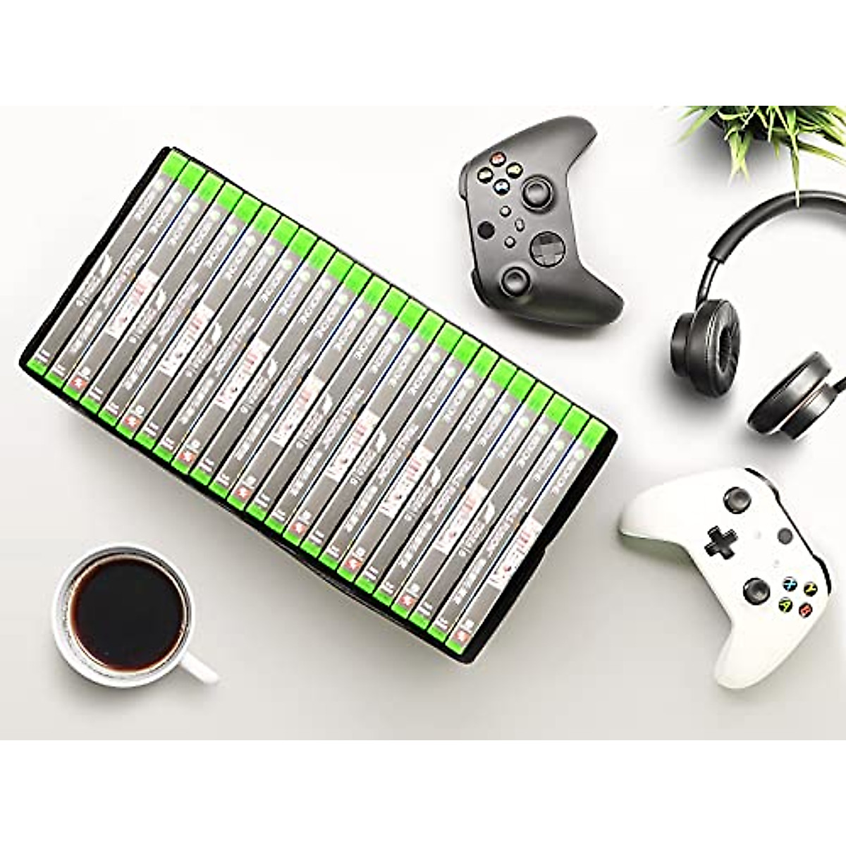 sisma Video Games Storage Case Compatible with Xbox PS5 PS4, Holds Around 22-25 Game Discs, Games Organizer Home Safekeeping Foldable Box