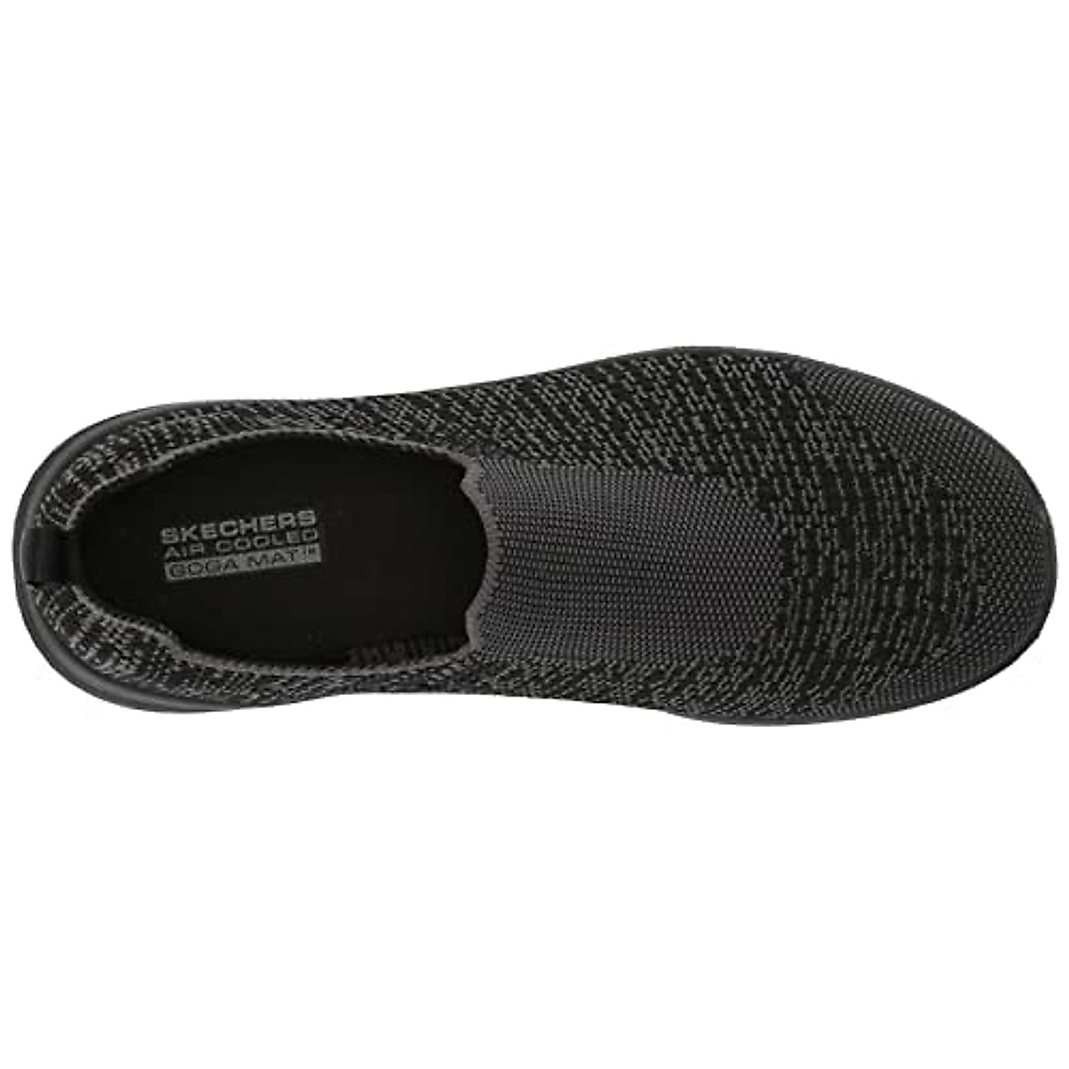 Skechers Women's MAX Cushioning LITE-Knit Slip ON Sneaker, Black/Gray, 6.5