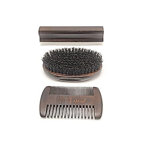 ZP Natural Beard Grooming Kit For Men - European Vintage Style w/Beard Comb, Beard Brush, Beard Bar - Focusing On Men's Beard Care, Mastering The Beards Of Men All Over The World