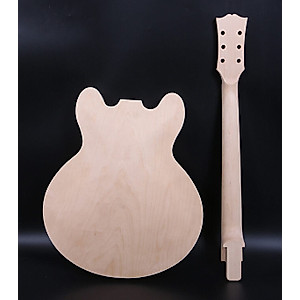 1set Guitar Kit ES335 Guitar neck 22fret 24.75inch Guitar Body Semi Hollow Body With Hardwares