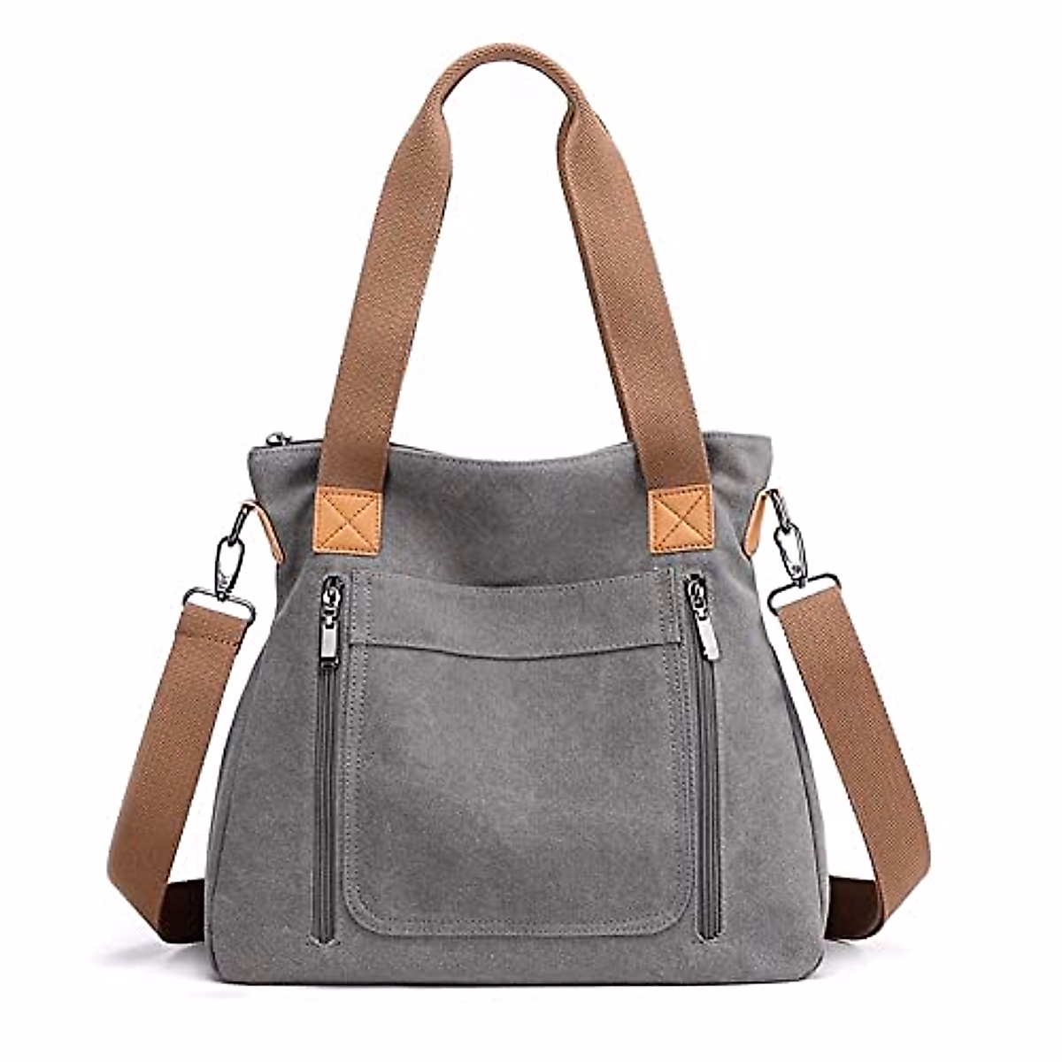 SULCET Canvas Handbag for Women Cloth Tote Shoulder Purses Hobo Casual Crossbody Bag Large Top Handle Shopper Bag