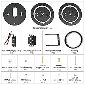 2 DoF Pan Tilt Digital Servo Kit, Full Metal Bracket for Building Robot, Robotic Arms, PTZ Cameras, Raspberry Pi HQ Camera and More, Robot DIY Kit (unassembled)