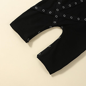 oneflow Newborn Toddler Baby Girl Boy Halloween Costumes Cute Infant Costume Outfit Clothes (Unique Jumpsuit Black, 0-3 Months)