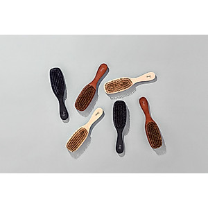 Diane Reinforced Boar Bristle Wave Brush for Men and Barbers – Hard Bristles for Thick to Coarse Hair – Use for Detangling, Smoothing, Wave Styles, Restore Shine and Texture