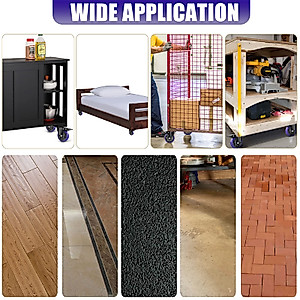 4 Inch Caster Wheels with Brake, Heavy Duty Casters Set of 4 2000lbs, Swivel Plate Casters with Double Ball Bearings, Industrial Caster Wheels for Cart,Furniture,Workbench,Trolley(Two Hardware Kits)