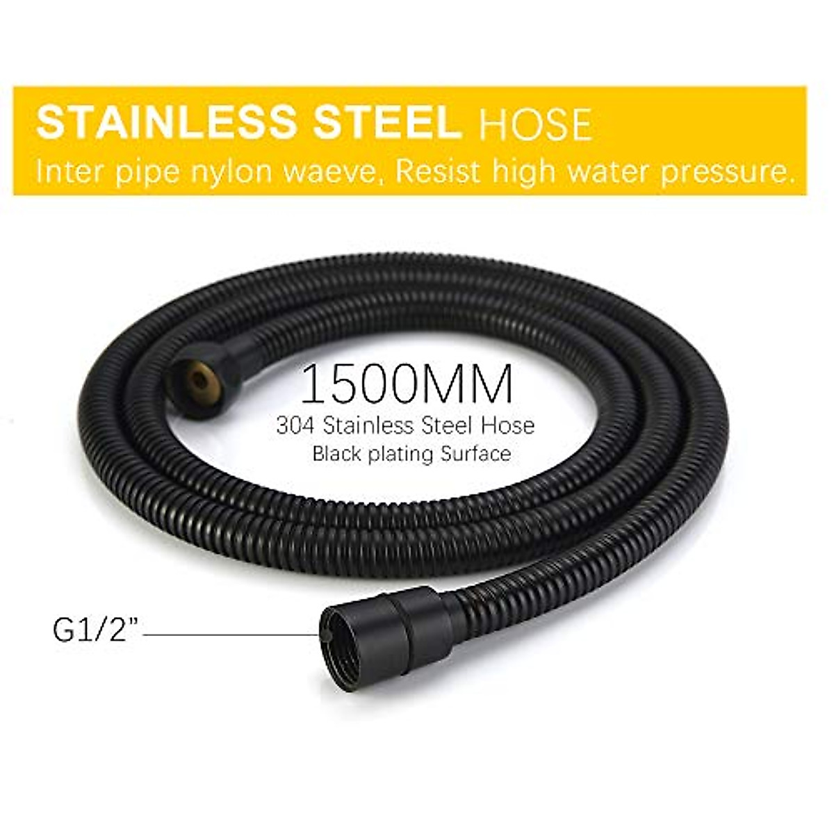 MINJING Hand Held Bidet Sprayer, Black Douche Kit Toilet, Hot and Cold Brass Copper Mixer Valve Set Shower Head Faucet,A Set