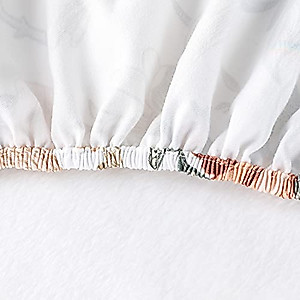 Sahaler Floral Crib Sheet for Girl Boy Baby Fitted Crib Sheets for Standard Mattresses (Retro Chrysanthemum)