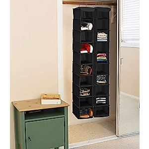 Simple Houseware 2 Pack 10 Shelves Hanging Organizer, Black