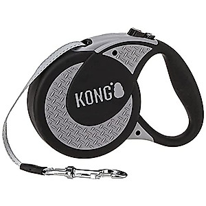 Alcott Kong Ultimate Retractable Dog Leash, Extra Large, Grey, 16' Long