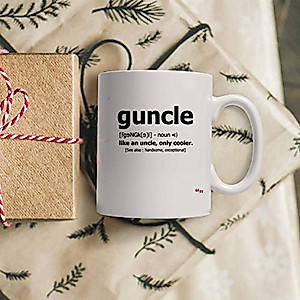 Sarcasm Mug Hilarious Coffee Cup - Friend Birthday Mugs Rainbow Guncle Uncle Definition Wo for Men Father's Day Brother | Sarcasm Gift Men Women