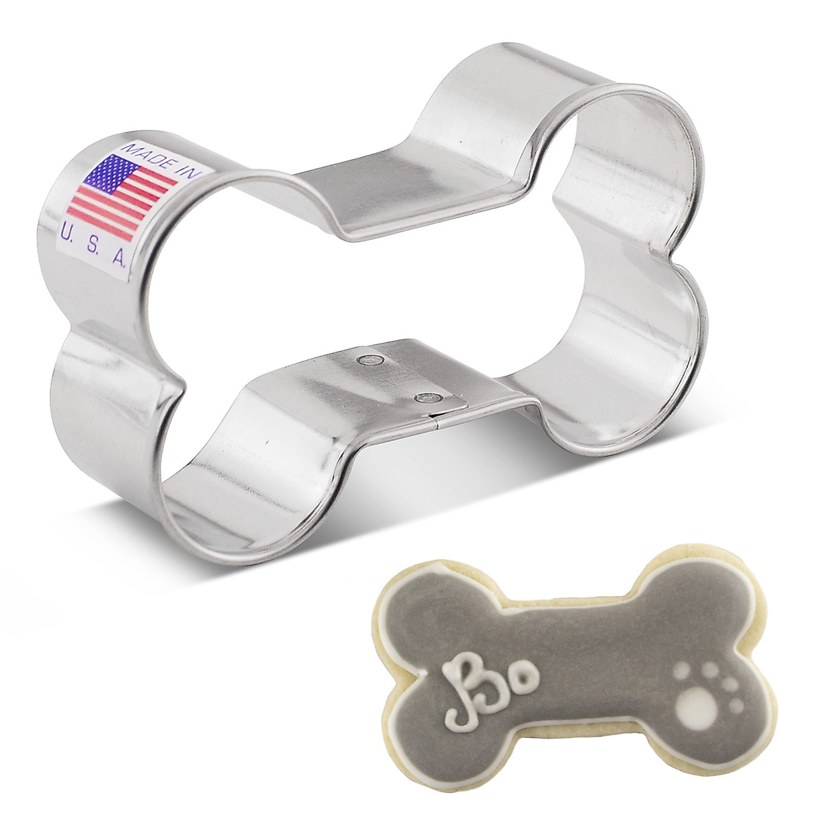 Dog Bone Cookie Cutter, 2.5" Made in USA by Ann Clark