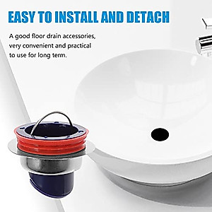 OSALADI 4 Pcs Floor Drain Odor Proof Core Drain Guard Sewer Backflow Preventer Deodorization Drain Plug Hair Stopper Hair Catcher for Kitchen Bathroom Laundry Dark Blue White