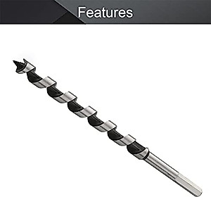 Utoolmart Auger Drill Bit Wood Hex Shank 14x230mm Cutting Dia High Speed Steel for Electric Bench Drill Woodworking Carpentry